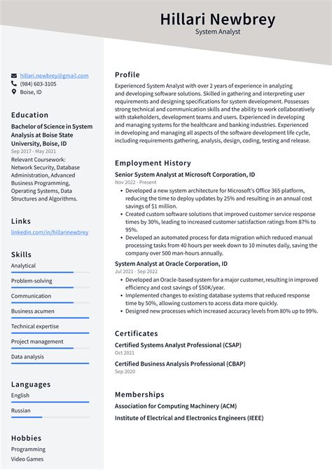 Amazon System Analyst Resume Examples Resumecat