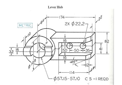 Solved Construct Complete Right Side View For The Part Below