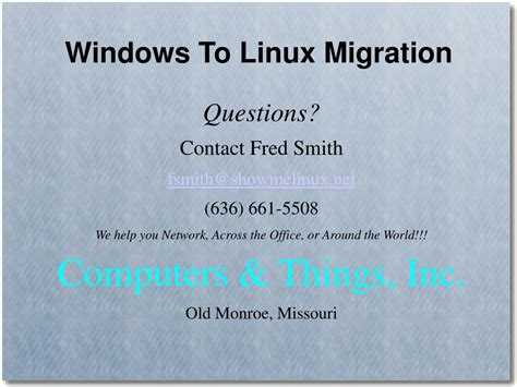 Ppt Windows To Linux Migration Powerpoint Presentation Free Download Id 4528106