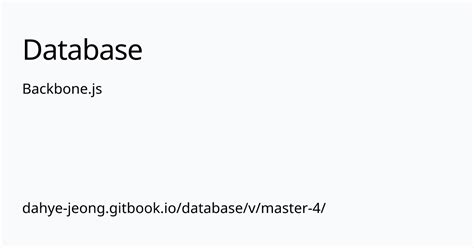 backbone js database