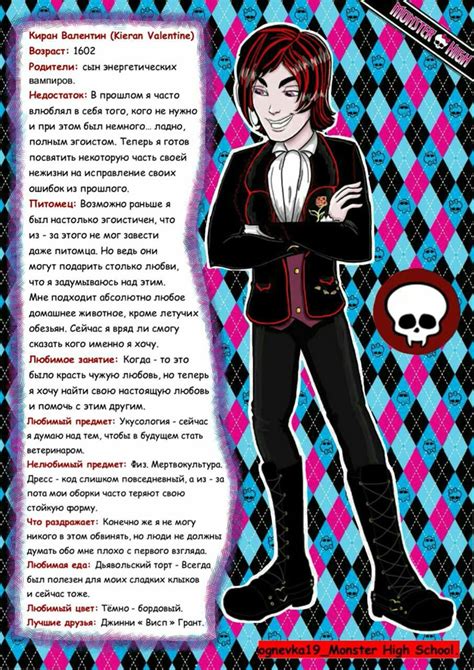 Monster Hight Kieran Valentine Personaggi