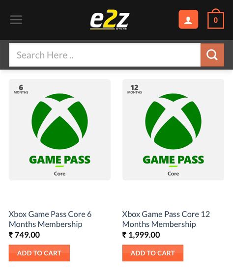 Game Pass Core 6 Months And 1 Year Deal Rxboxindia