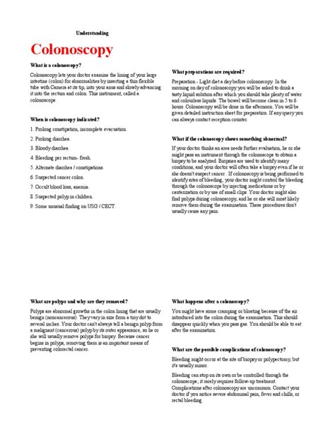 Understanding Colonoscopy Eng Version Pdf Colonoscopy Colorectal