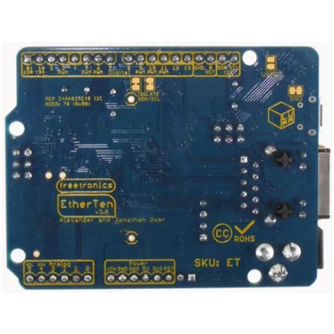 Arduino Compatible Microcontroller Etherten For Ethernet Connectivity Makerflint