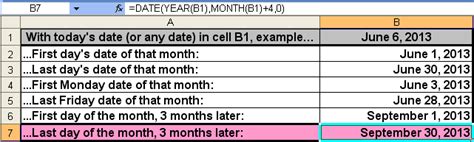 tom s tutorials for excel finding the first and last days of the week