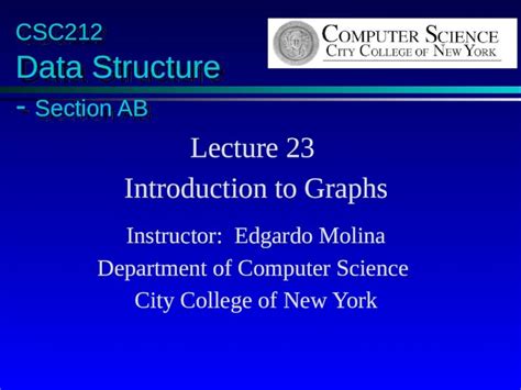 Pptx Csc212 Data Structure Section Ab Lecture 23 Introduction To