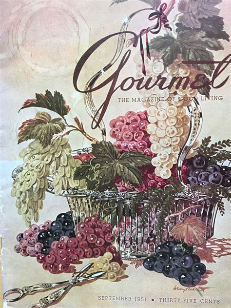 1951 September Gourmet Magazine Advertisement Vintage Culinary Book
