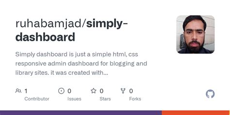GitHub Ruhabamjad Simply Dashboard Simply Dashboard Is Just A Simple Html Css Responsive