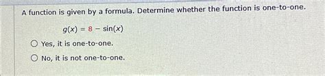 Solved A Function Is Given By A Formula Determine Whether