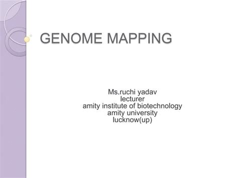 Gene Mapping Ppt Pptx