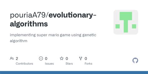 Github Pouriaa Evolutionary Algorithms Implementing Super Mario Game Using Genetic Algorithm