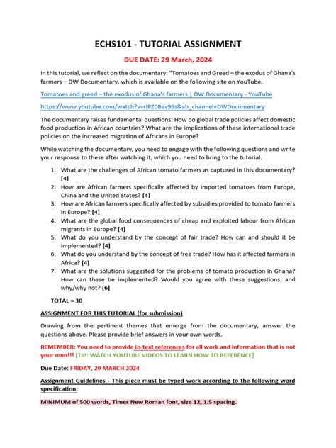 Tutorial 1 Assignment 2024 1 Pdf Plagiarism