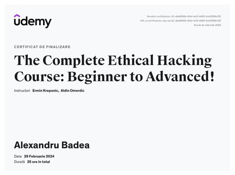 Alexandru Badea On Linkedin Udemy Course Completion Certificate