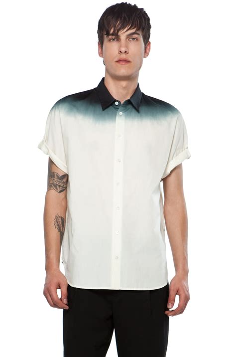 31 Phillip Lim Dolman Button Up With Dip Dye Gradient In Ivorysoft