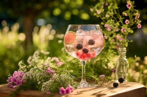 Premium Ai Image Gin Tonic Elegance