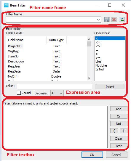 Masstrack Basics The Item Window Entering Weight Information Filtering