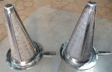 Powder Coated Watergas And Oil Conical Strainers Fabricated At Rs 4800