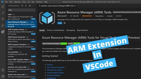 Steps To Install Azure Resource Manager Arm Extension In Vscode Youtube