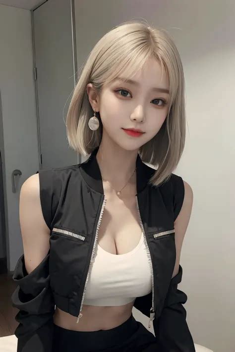 8K RAW Photos 17 Year Old Cool Korean Big Round Breasts Cleavage