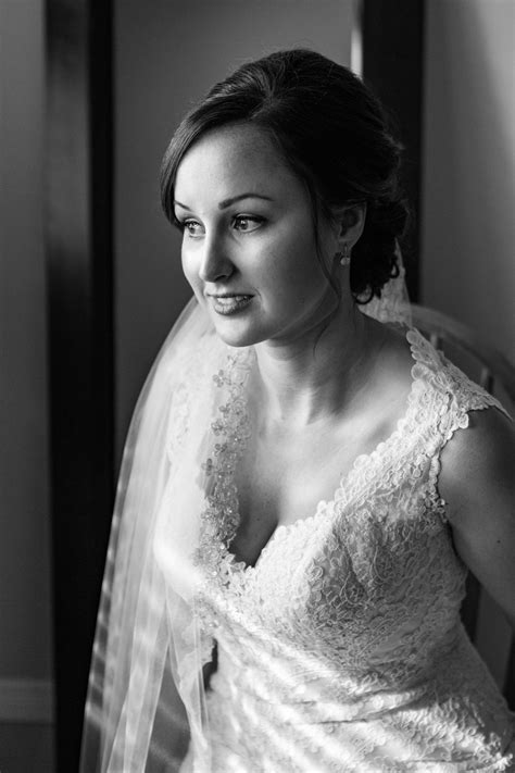 Bridal Portrait While Getting Ready For Her Country Wedding Ceremony