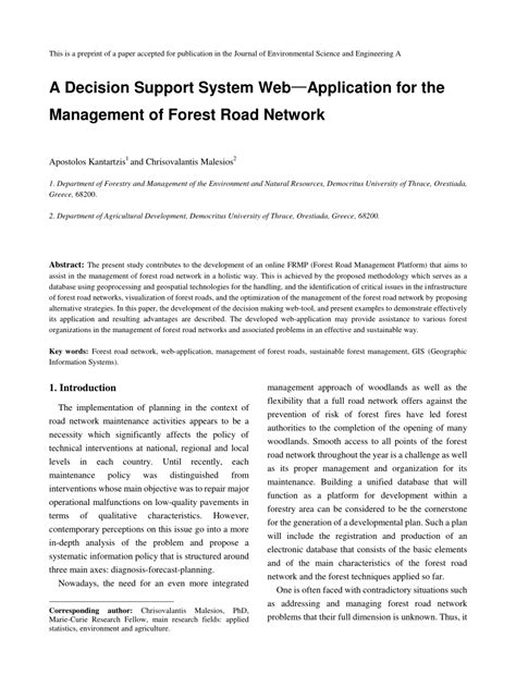 Pdf A Decision Support System Web Application For The Management Of