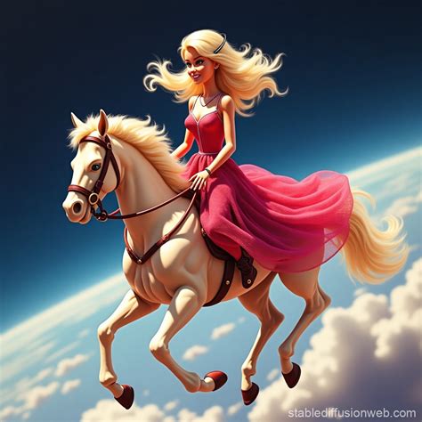 Space Barbie Stable Diffusion Online