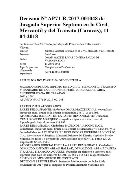 Sentencia Sobre Medidas Cautelares De Secuestro En Materia De