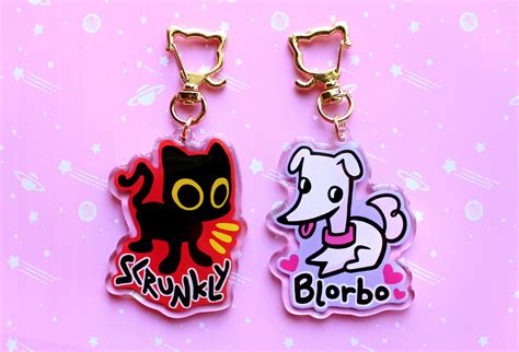 Scrunkly Cat Blorbo Borzoi 2 5 Acrylic Charm Etsy Canada
