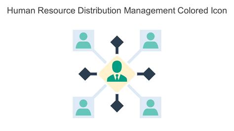 Human Resource Distribution Management Colored Icon In Powerpoint Pptx Png And Editable Eps
