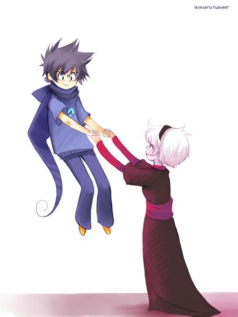 Rose Lalonde And John Egbert Homestuck Drawn By Ikimaru Danbooru