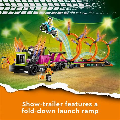 Lego City Stuntz Stunt Truck And Ring Of Fire Challenge 60357 The