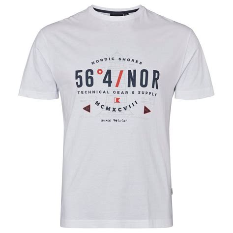 North 56 4 Print Shirt Weißes T Shirt Bedruckt Von North 56°4 Bis 10 Xl