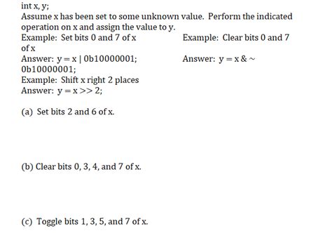 solved assume x has been set to some unknown value perform