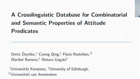 Underline A Crosslinguistic Database For Combinatorial And Semantic