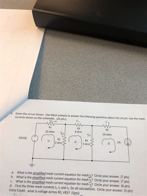 Solved Use Mesh Analysis To Answer The Following Chegg Com