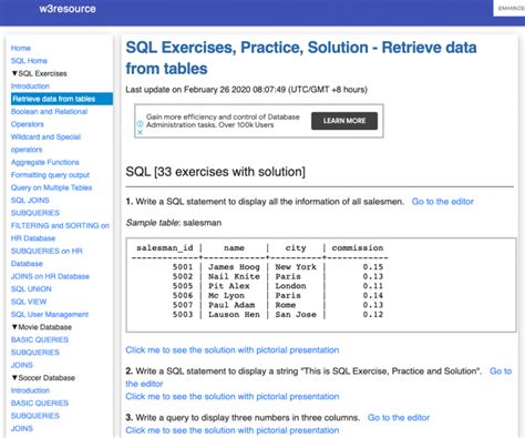 17 Sites For Sql Practice Database Star 17 Sites For Sql Practice Database Star
