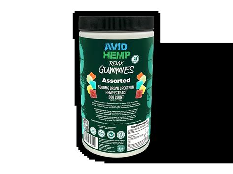 Cbd Relax Gummy Cubes 5000mg 200ct Avid Hemp