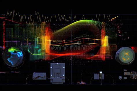 Quantum Radar Display Showing Signal Processing Data Stock Illustration Illustration Of Signal