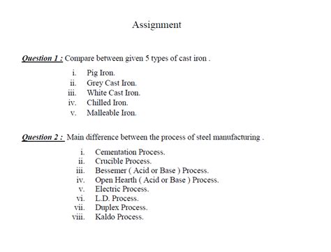 solved assignment question 1 compare between given 5 types