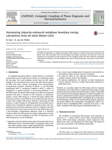 Pdf Automating Impurity Enhanced Antiphase Boundary Energy