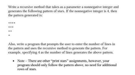 Solved Write A Recursive Method That Takes As A Parameter A