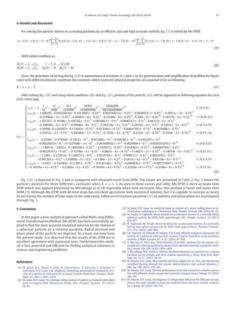 Pdf Motion Of A Spherical Particle On A Rotating Parabola Using