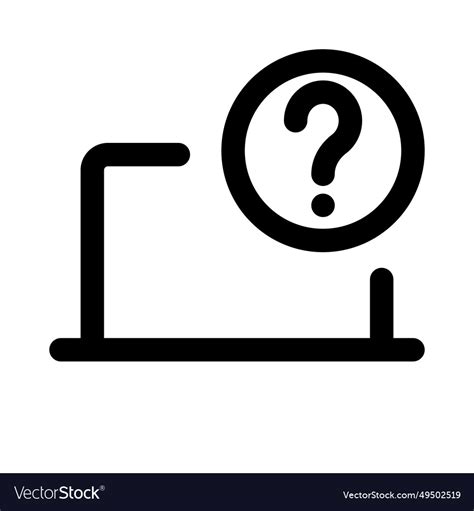 Laptop Displays A Question Mark For Inquiries Vector Image