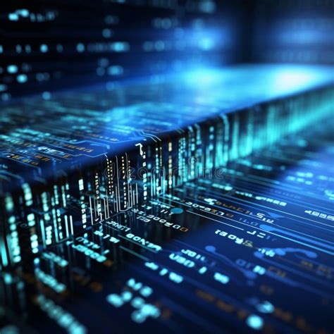 Abstract Binary Code 3d Rendering Creating A Dynamic Digital Server