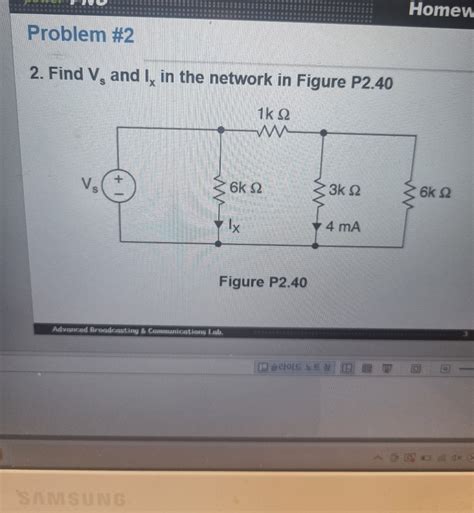 Solved Problem 2Find Vs And Ix In The Network In Figure Chegg Com