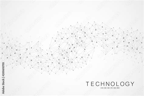 Global Network Connections With Points And Lines Wireframe Background Abstract Connection
