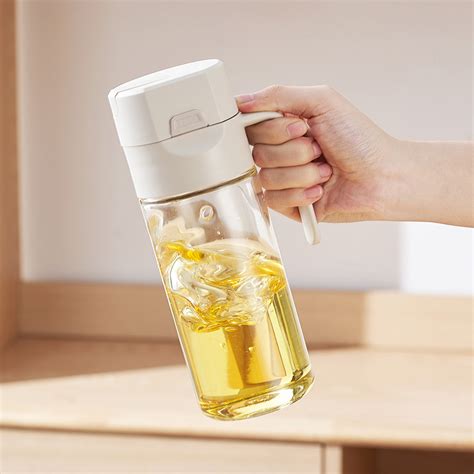 Famco Gravity Oil Dispenser 550ml Glass Bottle W Auto Open Drip Free