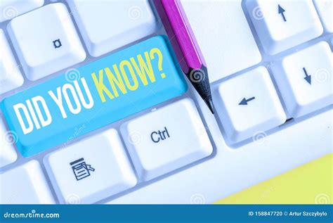 Handwriting Text Writing Did You Know Question Concept Meaning When