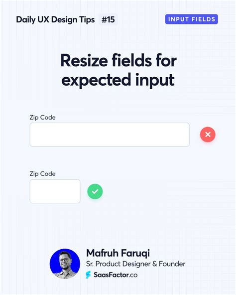 Daily Ux Tips 15 Adjust Field Sizes According To Anticipated Input