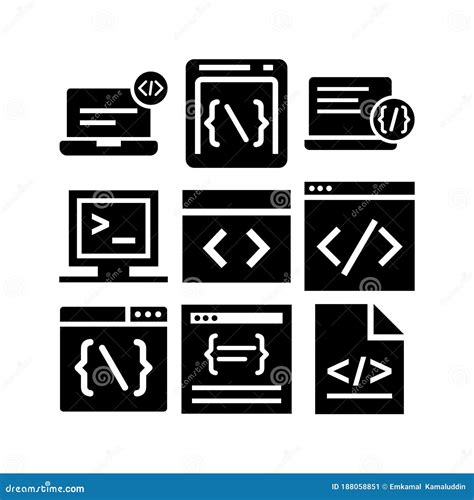 Codierung Symbol Oder Logo Isolierte Zeichensymbolvektorillustration